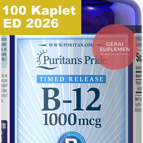 Jual Vitamin B12 B-12 1000 mcg (100 Kaplet) - Puritan USA - Saraf - Vit B12 500mcg - Jakarta ...