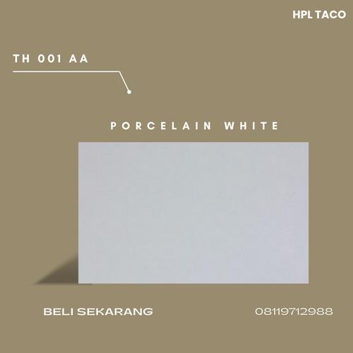 Jual TACO HPL SOLID GLOSS TEXTURED TH 001 AA - PORCELAIN WHITE ...