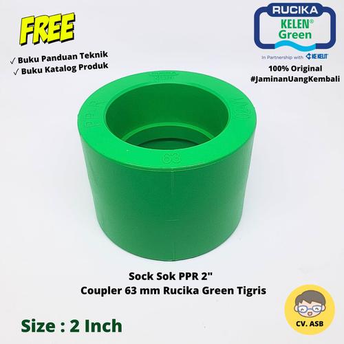 Jual Sock Sok PPR 2" 2 Inch 63mm Coupler 63mm Rucika Green Tigris ...