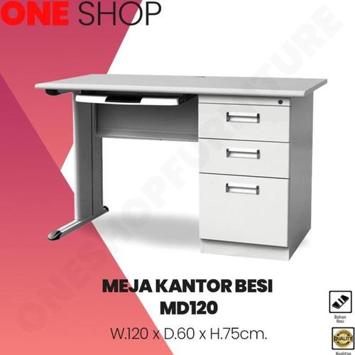 Jual Meja Kantor Besi - Meja Kerja Besi - Meja Tulis Aa Md 120 - Rakit ...