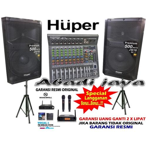 Jual Paket sound system huper js10 mixer ashley ax8n hardwell number 1 ...