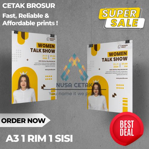 Jual Cetak Flyer Murah A3 - 1 SISI (500 Lembar / 1 RIM) Murah ...
