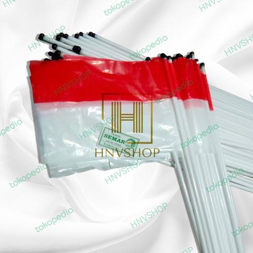 Jual Bendera Tangan Bendera Stik Merah Putih Stick Plastik 10pcs ...