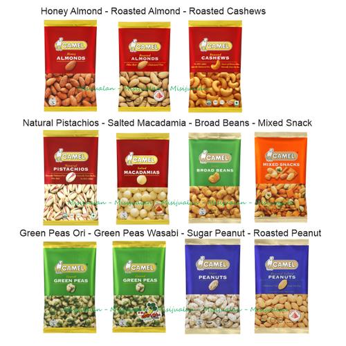 Jual Camel Snack Kacang Pistachio Cashew Almond Peanut Macadamia Green ...