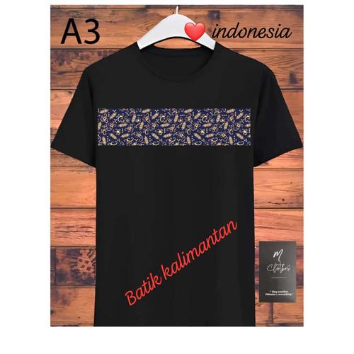 Jual kaos pria/ wanita 24s premium batik khas Kalimantan - S - Kota ...