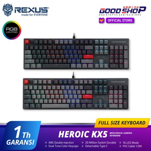 Jual Rexus Heroic KX5 / KX-5 / KX 5 Gaming Keyboard - Jakarta Pusat ...