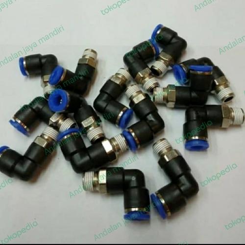 Jual fitting pneumatic nepel elbow selang 4mm drat m5-m6 (PL 4-M5) - Jakarta Barat - Andalan ...