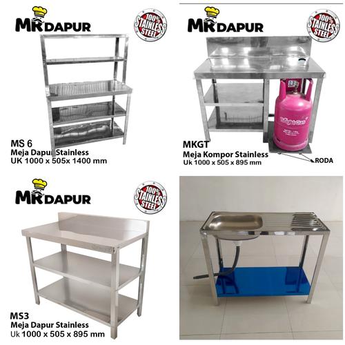 Jual Paket meja kerja MS6 dan MS3; meja Kompor MKGT; Sink MW97 packing ...