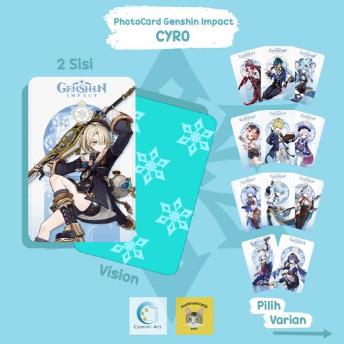Jual Genshin Impact chara Cyro full gambar 2 sisi laminasi glossy ...