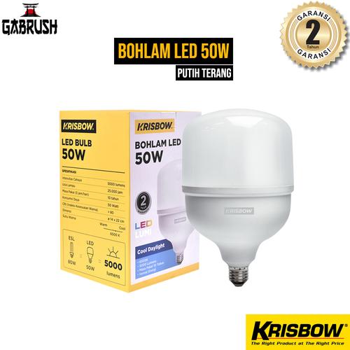 Jual Krisbow Bohlam LED 50W Putih Cool Daylight Bulb Lamp 50 Watt ...