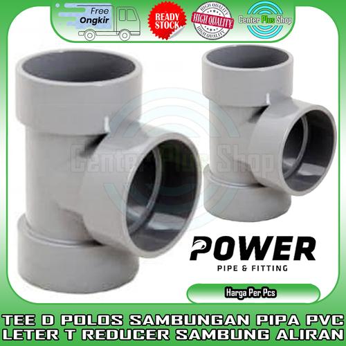 Jual Tee D 3 Inch Sambungan Pipa Leter T 4" PVC Vlok Reducer Paralon Power - 3"X2½” - Kota ...