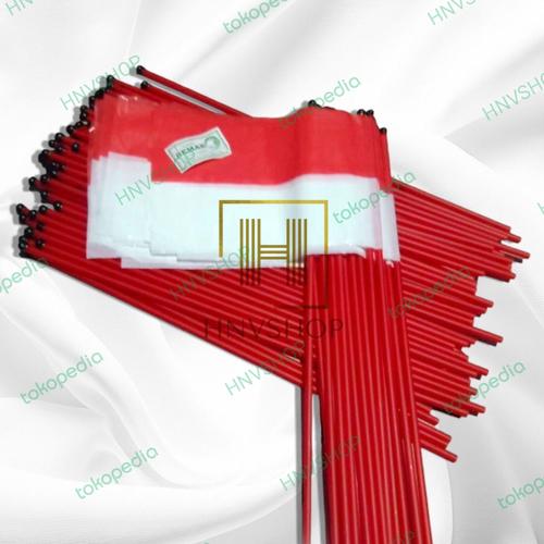Jual Bendera Tangan Bendera Stik Merah Putih Stick Plastik 10pcs ...