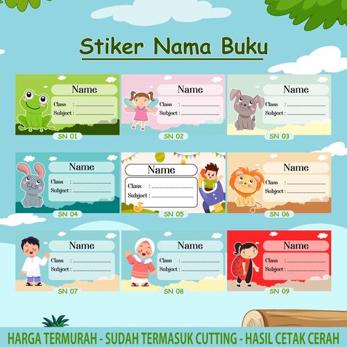 Jual Stiker Buku Pelajaran Label Buku Label Nama Stiker Pelajaran - SN ...