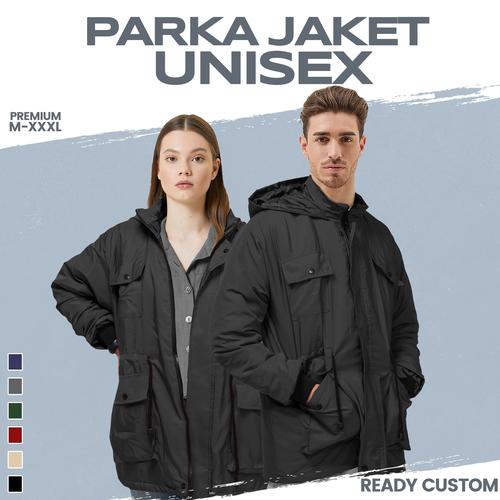Jual Jaket Parka Pria wanita Premium Murah Berkualitas - Black - CREAM ...