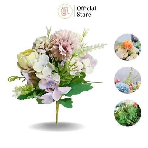 Jual Tanaman Hias Bunga Tangkai Austin Mix Artificial Dekorasi Rumah ...