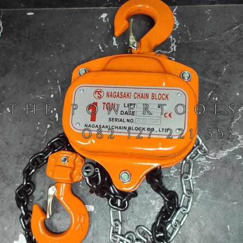Jual Takel 1 ton Nagasaki CHAIN BLOCK 1 TON x 12 METER ORIGINAL JAPAN ...