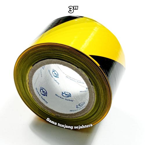 Jual POLICE LINE 3" X 300 M - HITAM KUNING / LAKBAN GARIS POLISI ...