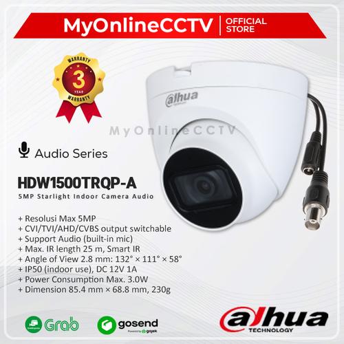 Jual HAC-HDW1500TRQP-A Dahua Camera CCTV Outdoor 5MP Starlight Audio ...
