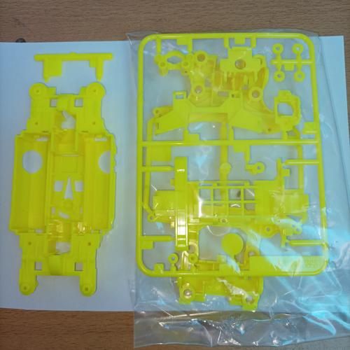 Jual Tamiya MS pro chassis fluorescent yellow set copotan kit emperor ...