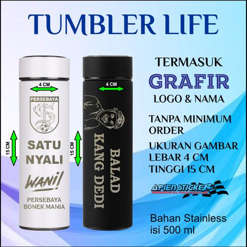 Jual Tumbler Custom Logo Nama / Gambar Grafir Laser - Biru, Grafir 1 ...