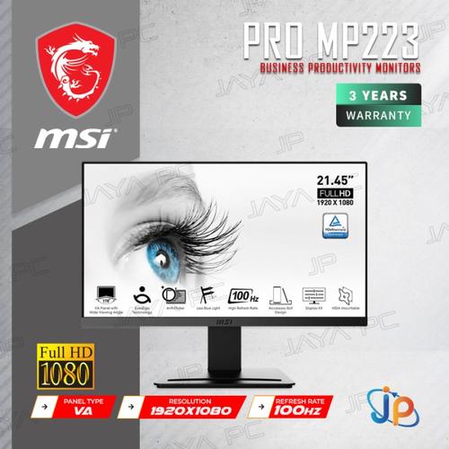 Promo Monitor MSI LED PRO MP223 - Full HD 22" Inch Cicil 0% 3x ...