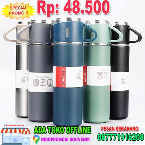 Jual Termos Sultan Vacuum Flask Set Botol Minum Cangkir Premium 500ml ...