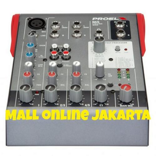Jual MIXER AUDIO PROEL MI5 ORIGINAL 1 MONO 2 STEREO DSP - Jakarta ...