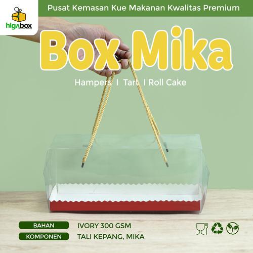 Jual Box Mika Kue Uk Besar Transparan 30x13.5x13 Box Mika Roll Cake ...