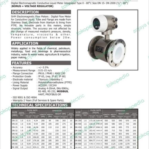 Jual SHM flow meter electromagnetic 11/2" DN40 - Jakarta Barat - anjaya ...