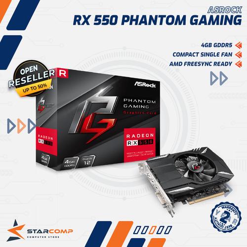 Promo ASRock Radeon RX 550 4GB GDDR5 Phantom Gaming 4G RX 550 Cicil 0% ...