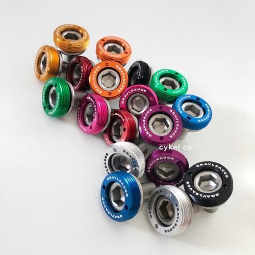 Jual gravlsauce crank arm bolt dust cap bb kotak square tapered ...