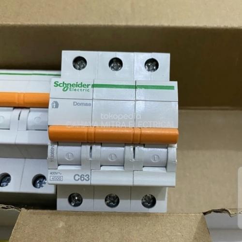 Jual MCB DOMAE 3P 63A / 50A / 40A / 32A - 6kA NEW SCHNEIDER ( SNI )ORIGINAL - 6A - Jakarta Pusat ...