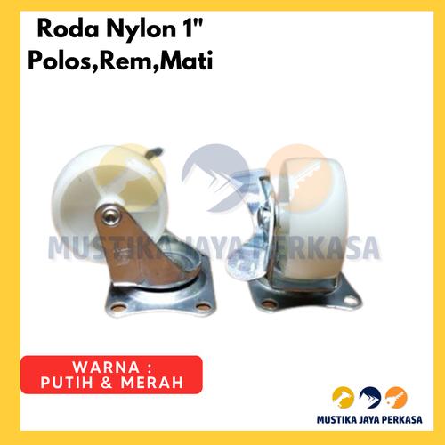 Jual Roda Nylon Nilon 1 Inch Troli Troley PVC Merah Putih - Mati - Kab ...
