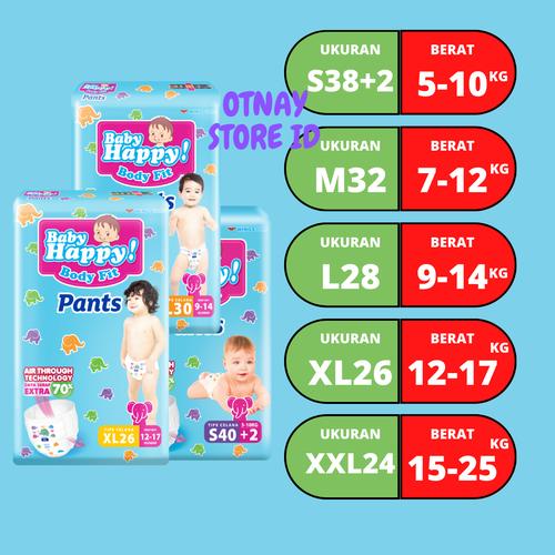 Jual Popok Pempers Bayi Baby Happy Ukuran M, L, XL - M - Kota Bekasi ...