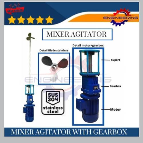 Jual Mixer agitator kimia SS304 1,5KW 2HP 380V 4P Satu Set With Gear ...