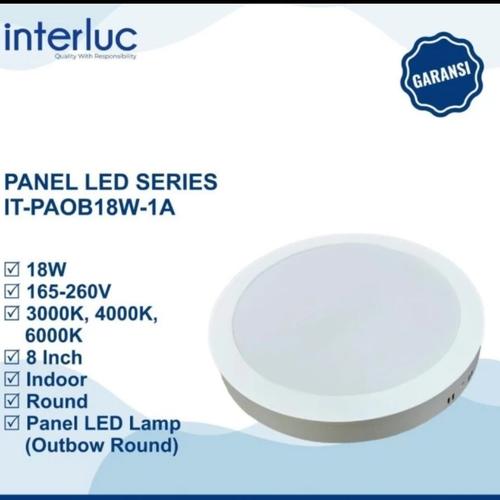 Jual INTERLUC LAMPU DOWNLIGHT PANEL LED 18W OB BULAT OUT BOW TEMPEL ...
