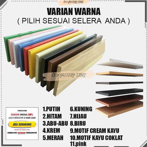 Jual Rak Papan Ambalan Hambalan Gantung Melayang Sudut Siku L 60X52 ...