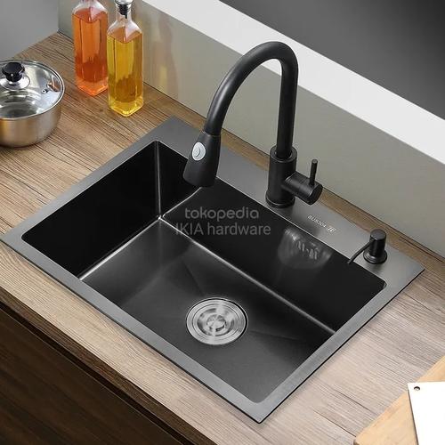 Jual Kitchen sink 5243 Black stainless sus 304 minimalis model inobe ...