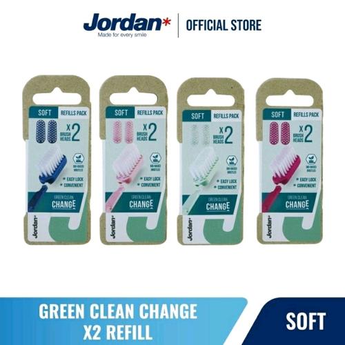 Jual JORDAN Green Clean Change X2 With 2 Refiil || kepala sikat gigi ...