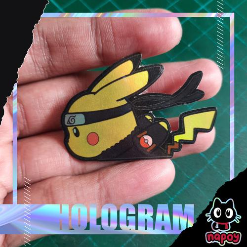 Jual Stiker Hologram Anime Pokemon Pikachu Char - Pika Naruto - Jakarta ...