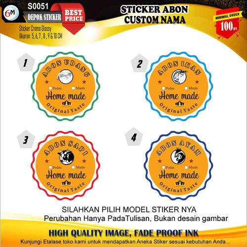 Jual Stiker Abon Sapi Abon Ayam - Diameter 5 CM - Kota Depok - Depok ...