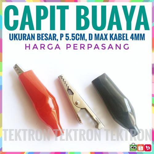 Jual CAPIT BUAYA BESAR 5.5cm JEPIT ALIGATOR TEST POINT Harga Sepasang ...