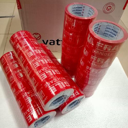 Jual Lakban Fragile Merah/Putih 65 yard x 48 mm - Merah - Kota ...