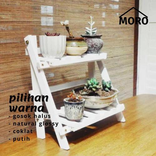 Jual RAK KAYU MINI SERBAGUNA / RAK BUNGA KAYU MINI Wooden Flower Rack ...