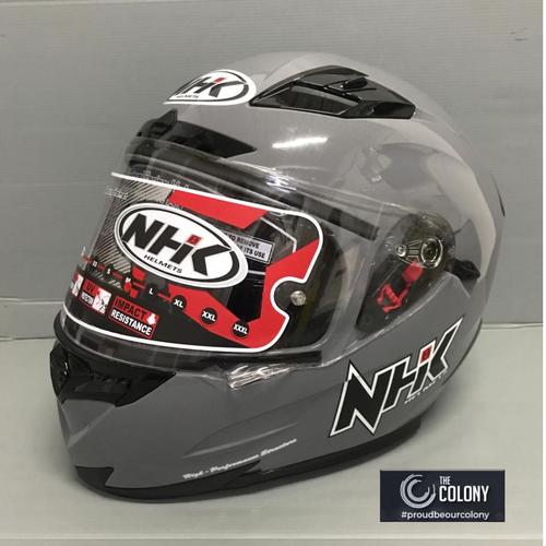 Jual HELM FULL FACE NHK RX9 NHK RX-9 SOLID POLOS N-MAX DIM GREY - M ...