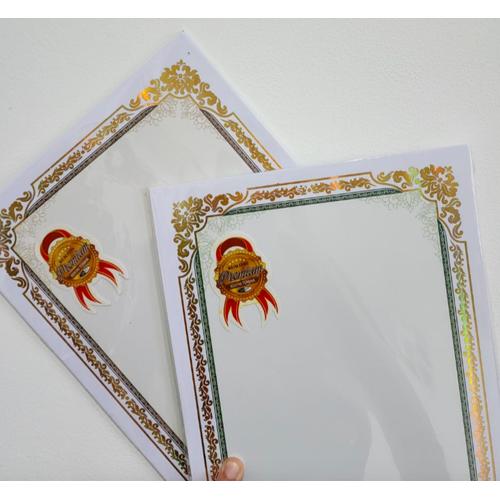 Jual blanko kertas piagam sertifikat folio simpaty full foil emas mewah ...