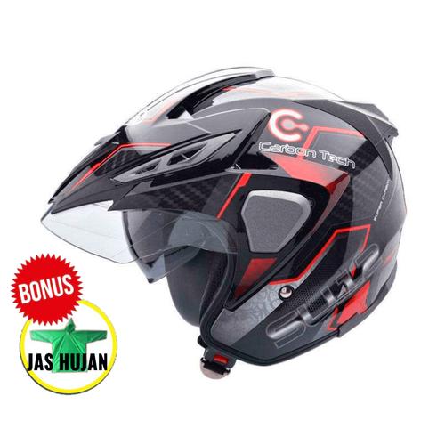 Promo HELM MOTOR SNI DOUBLE VISOR FORCE SU12 ORIGINAL DEWASA SIZE M L ...