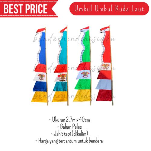 Jual Bendera indonesia garuda umbul model kuda laut merah putih / warna ...