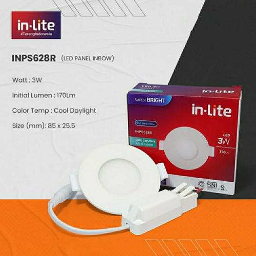 Jual Inlite Downlight Panel Led 3 Watt 3W IB Inbow INPS626R 3Watt In ...