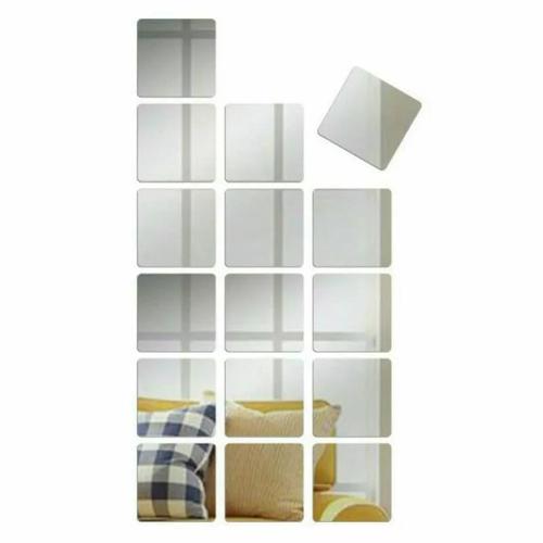 Jual Kaca Cermin Asli Mirror bentuk Persegi Sudut Tumpul - 15 x 15 ...